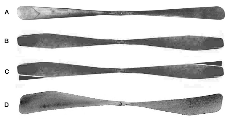 1905-1915 Wright Bent-End Propellers